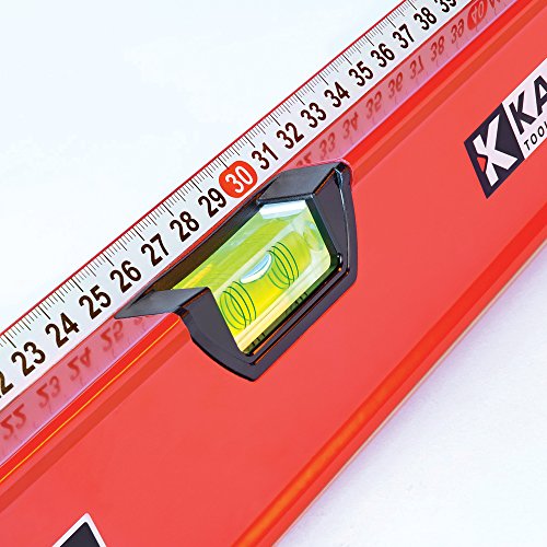 Kapro - 770 Exodus Professional Box Level - 72 Inches - With 45° Vial & Ruler - For Leveling, Measuring, Marking, and Cutting - Features 3 Vials, Precise Straightedge, and Wall-Grip