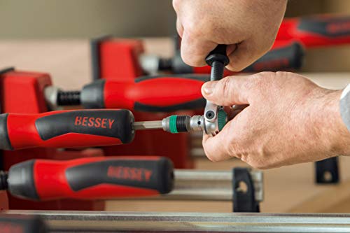 BESSEY KRE3512, 12 In., Parallel Clamp, K Body REVO Series - 1700 lbs Nominal Clamping Force , Spreader, and Woodworking Accessories - Clamps and Tools for Woodworking, Cabinetry, Case Work