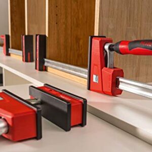 BESSEY KRE3512, 12 In., Parallel Clamp, K Body REVO Series - 1700 lbs Nominal Clamping Force , Spreader, and Woodworking Accessories - Clamps and Tools for Woodworking, Cabinetry, Case Work