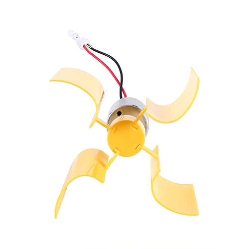 Generator, Micro Wind Turbines Delaman Micro DC Motor Vertical Motor Blade Generator DIY Small Motor Blade Set, DC 0.1V-5.5V 100-6000 RPM Micro Vertical Wind Turbines