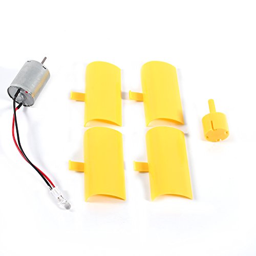 Generator, Micro Wind Turbines Delaman Micro DC Motor Vertical Motor Blade Generator DIY Small Motor Blade Set, DC 0.1V-5.5V 100-6000 RPM Micro Vertical Wind Turbines