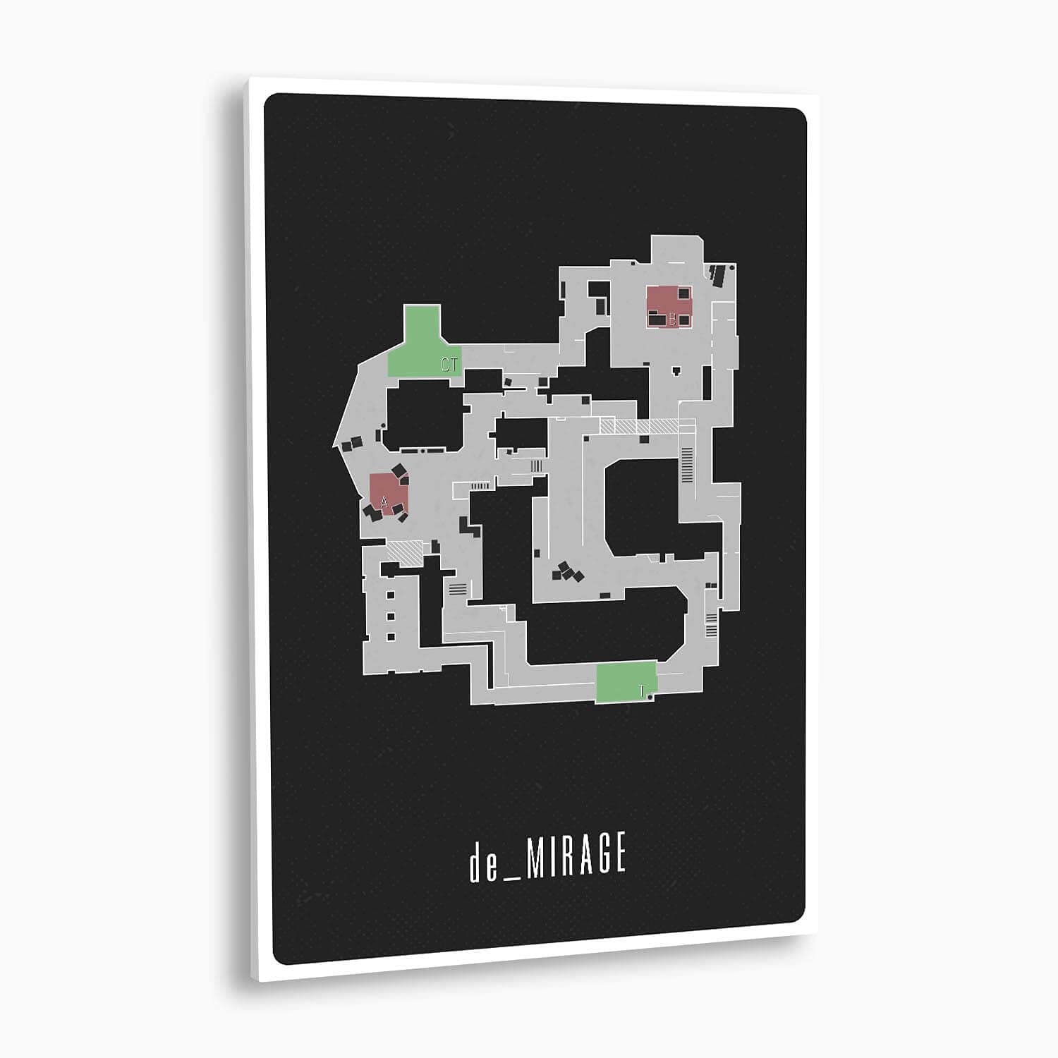 CS Mirage Map Poster; Unframed, Premium Photo Paper - Perfect Decor for Gamers (8"x10")