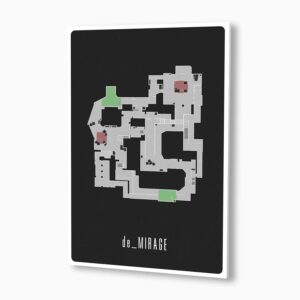 CS Mirage Map Poster; Unframed, Premium Photo Paper - Perfect Decor for Gamers (8"x10")