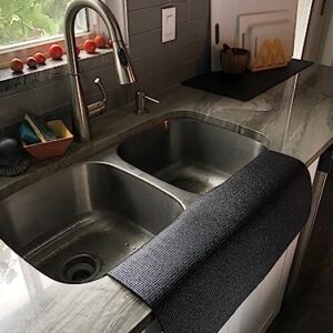 Black Kitchen sink edge guard/Kitchen granite protector/protects from chipping/copyright 2017/TM/Patent approved (17 in. width x 23 in. length)