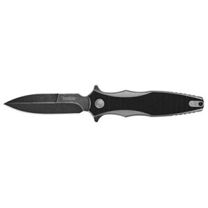 Kershaw Decimus Pocket Knife, 3.24" 8Cr13MoV Steel Spear Point Single Edge Blade, Assisted Opening