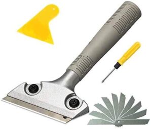 lds industry glass scraper, stove cleaner, extendable razor blade sticker/paint scraper remover for window tile glass windshield tile granite wall cleaning hand tool, gum cleaning, scrp-u