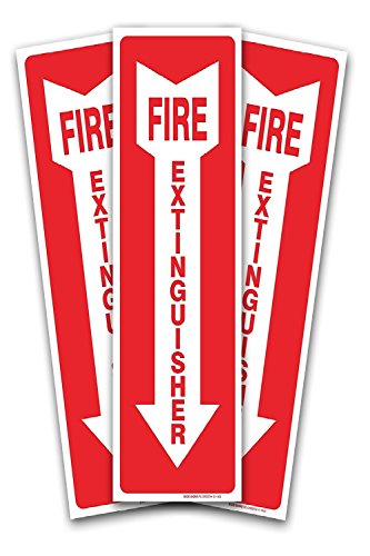 Fire Extinguisher Arrow Signs 3 Pack