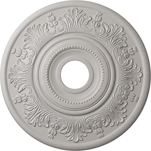 Ekena Millwork CM20VIUWF Vienna Ceiling Medallion, 20"OD x 3 1/2"ID x 1 1/2"P, Hand-Painted Ultra Pure White