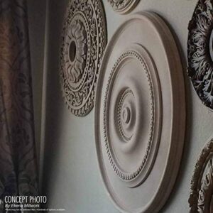 Ekena Millwork CM20VIUWF Vienna Ceiling Medallion, 20"OD x 3 1/2"ID x 1 1/2"P, Hand-Painted Ultra Pure White