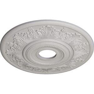 Ekena Millwork CM20VIUWF Vienna Ceiling Medallion, 20"OD x 3 1/2"ID x 1 1/2"P, Hand-Painted Ultra Pure White