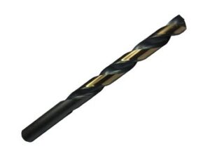 6 pcs, #39 hss black & gold kfd split point jobber length drill bit, killer force drill bit, kfd39, flute length: 1-3/8"; overall length: 2-3/8"; shank type: round; number of flutes: 2