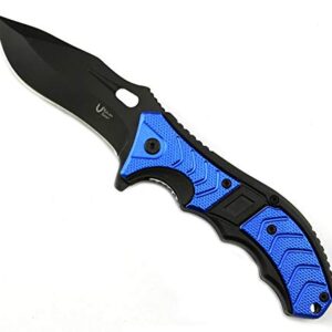 Vulcan Gear Assisted Open Metal Folding Knife (Blue) …