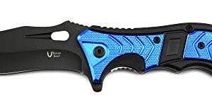 Vulcan Gear Assisted Open Metal Folding Knife (Blue) …