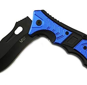 Vulcan Gear Assisted Open Metal Folding Knife (Blue) …