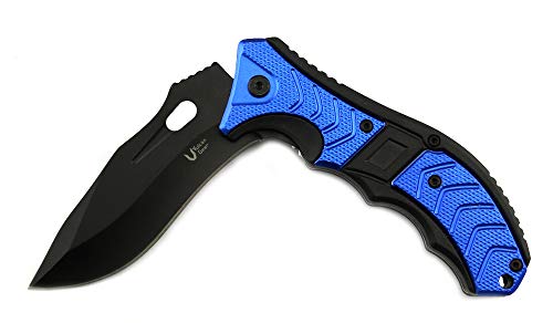 Vulcan Gear Assisted Open Metal Folding Knife (Blue) …