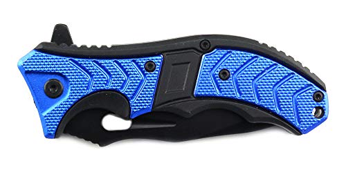 Vulcan Gear Assisted Open Metal Folding Knife (Blue) …