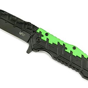 Vulcan Gear Digital Camo Assisted Open Metal Folding Knife (Green)