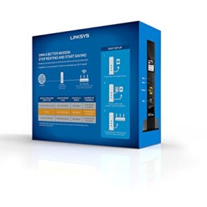 Linksys DOCSIS 3.0 16x4 Cable Modem with Comcast Xfinity, Time Warner Cable, Charter, Cox, Cablevision, and More (CM3016) (Renewed)