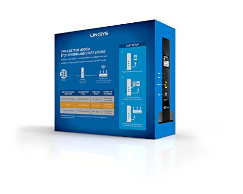 Linksys DOCSIS 3.0 16x4 Cable Modem with Comcast Xfinity, Time Warner Cable, Charter, Cox, Cablevision, and More (CM3016) (Renewed)