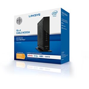 Linksys DOCSIS 3.0 16x4 Cable Modem with Comcast Xfinity, Time Warner Cable, Charter, Cox, Cablevision, and More (CM3016) (Renewed)