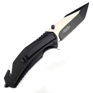 Vulcan Gear Emergency Service Tactical Assisted Open Metal Rescue Folding Knife (Red - Fire Dept.)