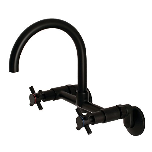 Kingston Brass KS414MB Concord Kitchen Faucet, 7-1/16" in Spout Reach, Matte Black