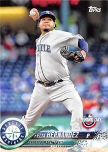 2018 topps opening day #93 felix hernandez seattle mariners baseball card