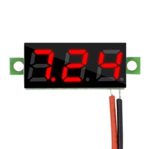 Diymore 10pcs Mini Digital 0.28" 2 Wire LED Panel Display Voltage Tester Voltmeter DC Volt Meter (Red)