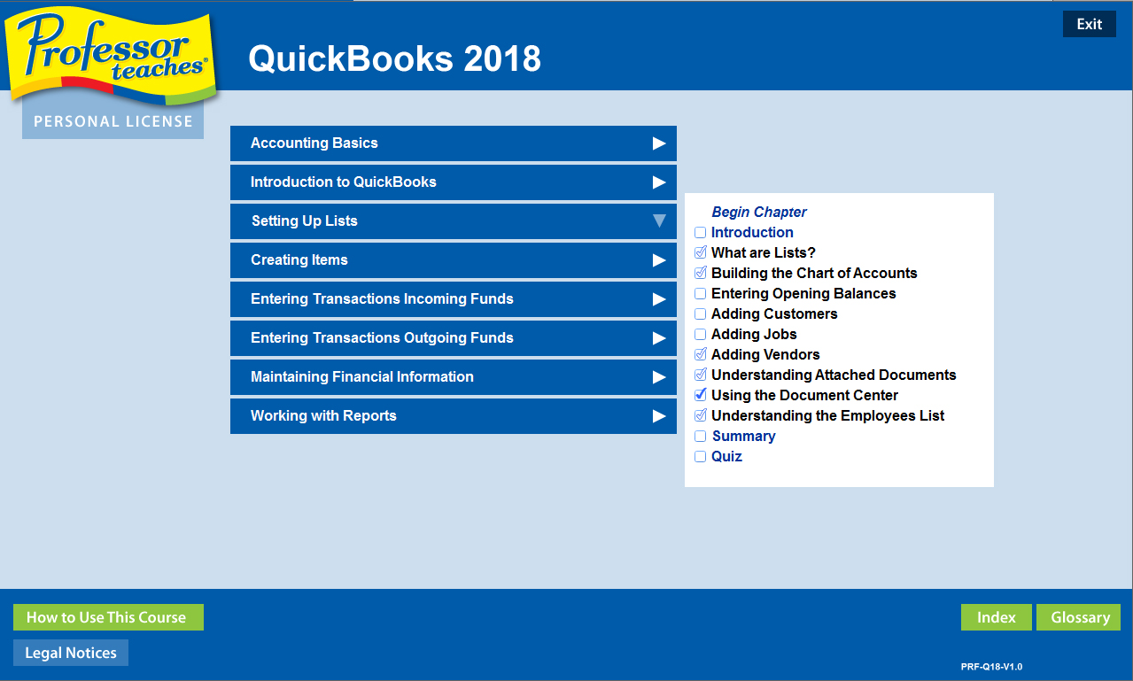 Professor Teaches QuickBooks 2018 Tutorial Set Download [Online Code]