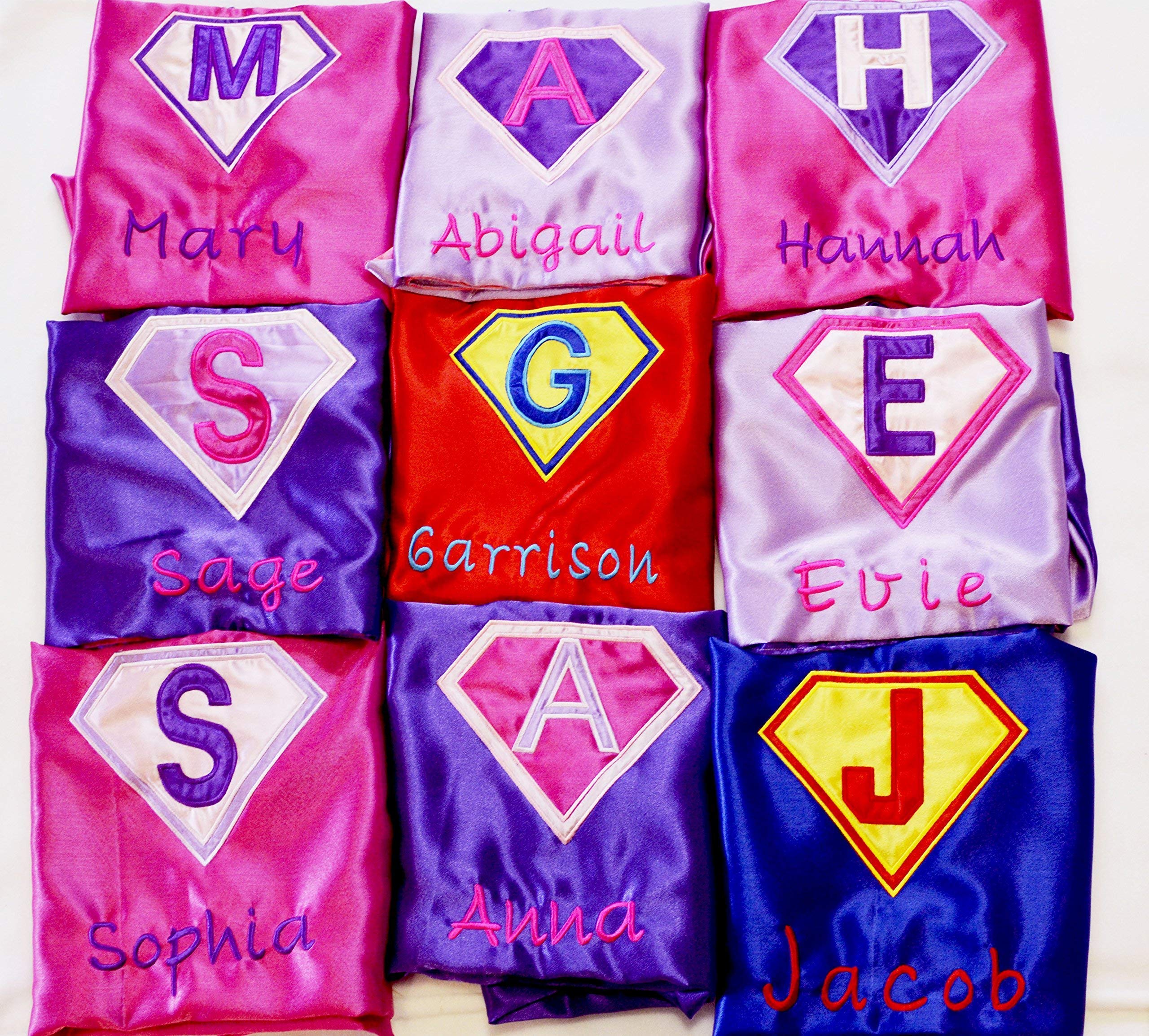 Personalized Super Hero Capes kids - Name/Initial Embroidered Toddler Superhero Costume for Superhero Party - Gift for Superhero Themed Birthday Party, Costume Party, Special costumes for kids