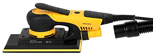 Mirka DEOS Direct Electric Orbital Sander Tool 383XCV / 2.75 inch x 8 inch / 3mm orbit/Dust-free Sanding / MID3830201US,Yellow/Black