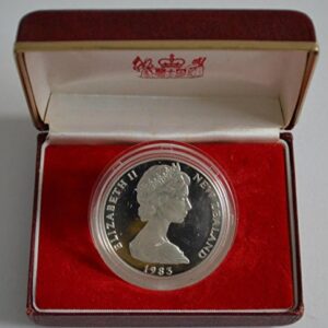 1983 NZ Silver Dollar Proof Coin - Royal Visit $1 Uncirculated Reserve Bank Of New Zealand