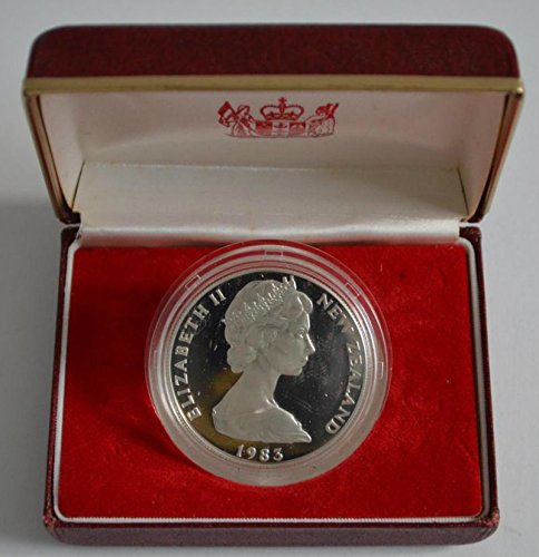 1983 NZ Silver Dollar Proof Coin - Royal Visit $1 Uncirculated Reserve Bank Of New Zealand