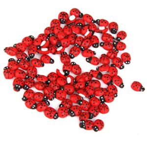 alasida 60pcs garden ladybugs miniature plant pots bonsai craft ornament decor with self-adhesive micro landscape diy decoration