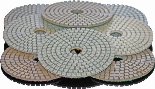 Stadea 4" PPW135B Diamond Polishing Pads Grit 3000 Wet for Concrete Travertine Marble Terrazzo Glass Granite Stone Polishing, Pack of 2