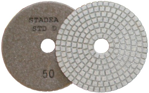 Stadea 4" PPW135B Diamond Polishing Pads Grit 3000 Wet for Concrete Travertine Marble Terrazzo Glass Granite Stone Polishing, Pack of 2