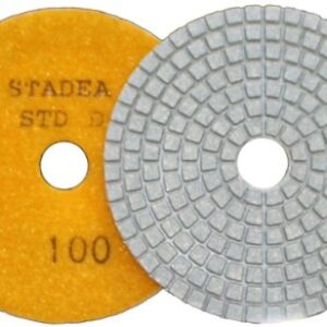 Stadea 4" PPW135B Diamond Polishing Pads Grit 3000 Wet for Concrete Travertine Marble Terrazzo Glass Granite Stone Polishing, Pack of 2