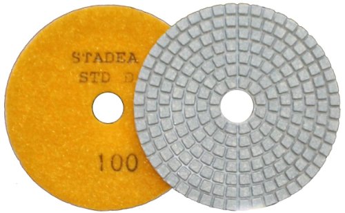 Stadea 4" PPW135B Diamond Polishing Pads Grit 3000 Wet for Concrete Travertine Marble Terrazzo Glass Granite Stone Polishing, Pack of 2