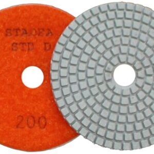 Stadea 4" PPW135B Diamond Polishing Pads Grit 3000 Wet for Concrete Travertine Marble Terrazzo Glass Granite Stone Polishing, Pack of 2