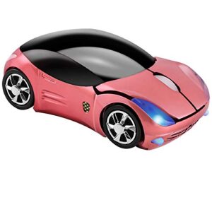 wireless mouse cute sport car shape mouse optical ergonomic gaming mice mini small office mouse gift for boy girl men women kids mom dad with usb receiver for pc laptop computer mac,1600dpi 3 buttons