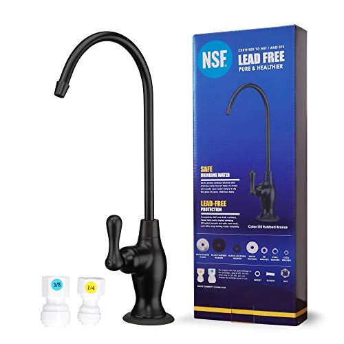 NSF Certification Water Filtration Reverse Osmosis Faucet (Oil Rubbed Bronze) Lead-Free Advanced RO Tap for Drinking, Kitchen Sink Cooking, Cleaning | Safe, Healthier …