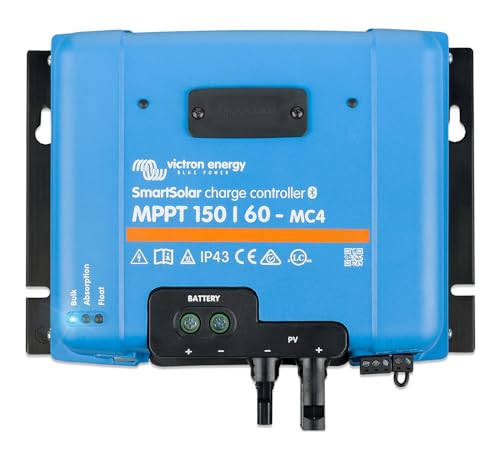 Victron Energy SmartSolar MPPT MC4 150V 60 amp 12/24/36/48-Volt Solar Charge Controller (Bluetooth)