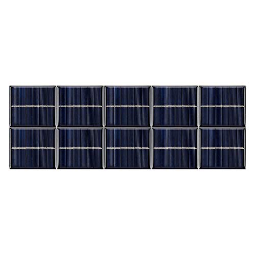 SUNYIMA 10Pcs 3V 120mA Micro Solar Panels Cells DIY Solar Epoxy Plate Electric Toy Materials Photovoltaic Cells Charger 60mmx55mm/2.36"x2.16"