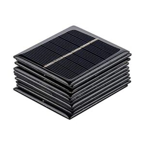 SUNYIMA 10Pcs 3V 120mA Micro Solar Panels Cells DIY Solar Epoxy Plate Electric Toy Materials Photovoltaic Cells Charger 60mmx55mm/2.36"x2.16"