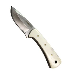 western fashion tack twisted x fixed blade white bone knife