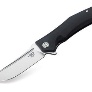 Bestech Knife Scimitar Linerlock Folding Knife G10 Series - Black, BTKG05A1-BRK