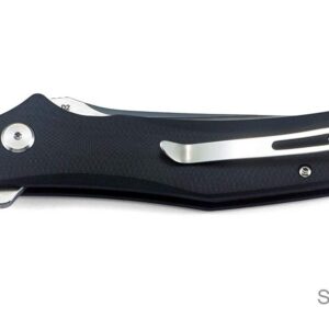 Bestech Knife Scimitar Linerlock Folding Knife G10 Series - Black, BTKG05A1-BRK