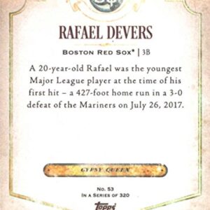 2018 Topps Gypsy Queen #53 Rafael Devers Boston Red Sox Rookie Baseball Card - GOTBASEBALLCARDS