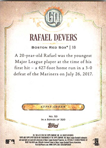 2018 Topps Gypsy Queen #53 Rafael Devers Boston Red Sox Rookie Baseball Card - GOTBASEBALLCARDS