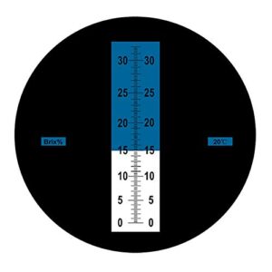 0 to 32% Brix Hand Held Refractometer（Teflon Coating）with Automatic Temperature Compensation, Rhino Handheld Refractometer with a Portable Holster